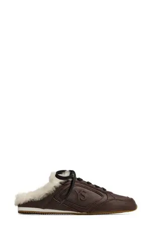 Yosi Samra Uptown Slide Sneaker With Faux Fur Trim