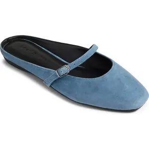 Yosi Samra Lily Flat Mule Blue