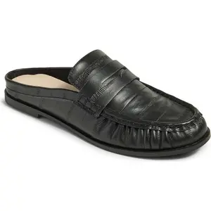 Yosi Samra Camden Loafer Mule - Black