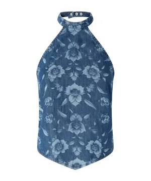 PINKO Pinko Floral Denim Top