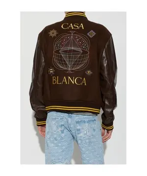 Casablanca Embroidered Varsity Jacket