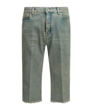 Rick Owens Fw26 Tower Runway Bolan Cutoffs In Canvas