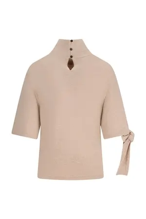 Jacquemus The Fiocco Knit Stand-collar Top - No