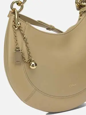 Chloé Marcie Small Hobo Shoulder Bag - Beige