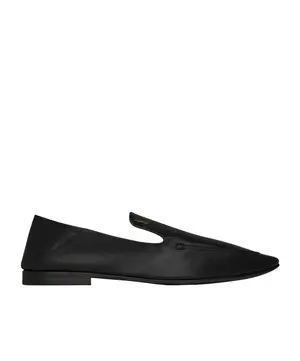 Saint Laurent Alain Slippers In Smooth Leather