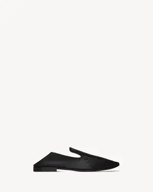 Saint Laurent Alain Slippers In Smooth Leather