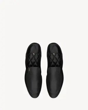 Saint Laurent Alain Slippers In Smooth Leather