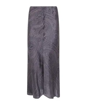 Etro Printed Satin Skirt