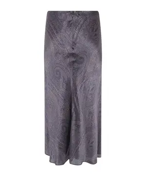 Etro Printed Satin Skirt