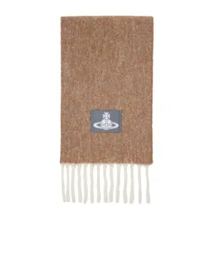 VIVIENNE WESTWOOD Orb-patch Fringed Scarf - No