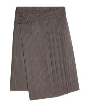Dries Van Noten Pleated Wool Kilt