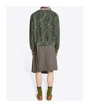 Dries Van Noten Pleated Wool Kilt