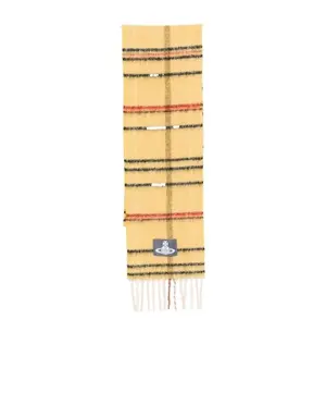 VIVIENNE WESTWOOD Check-pattern Fringed Scarf - No
