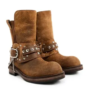 ANN DEMEULEMEESTER Boa Short Riding Boots With Spurs