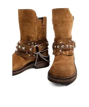 ANN DEMEULEMEESTER Boa Short Riding Boots With Spurs