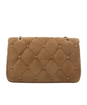 Tory Burch Bunny Knot Suede Shoulder Bag