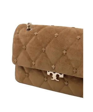 Tory Burch Bunny Knot Suede Shoulder Bag