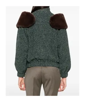 SHUSHU/TONG Faux-fur Trim Zip-up Jacket