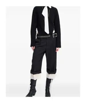 ANN DEMEULEMEESTER Cashmere Ribbed-knit Sweater - Black