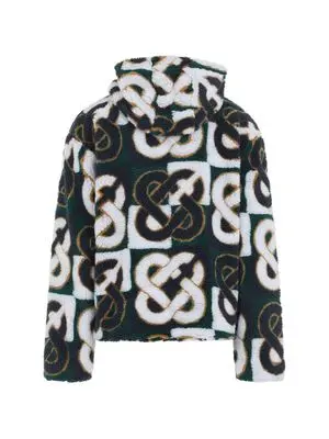 Casablanca Classic Plaid Logo Fleece Jacket