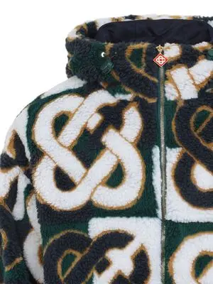 Casablanca Classic Plaid Logo Fleece Jacket