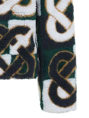 Casablanca Classic Plaid Logo Fleece Jacket