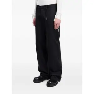 ANN DEMEULEMEESTER Cotton-drill Straight-leg Trousers
