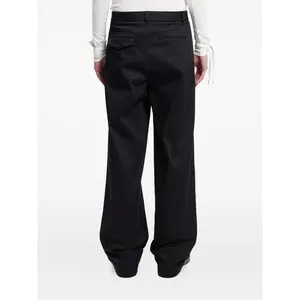 ANN DEMEULEMEESTER Cotton-drill Straight-leg Trousers