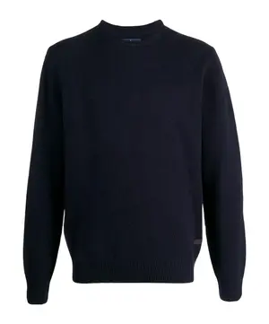 Barbour Patch-elbow Long-sleeve Sweater - Black