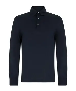 Zegna Long-sleeve Polo Shirt - Black