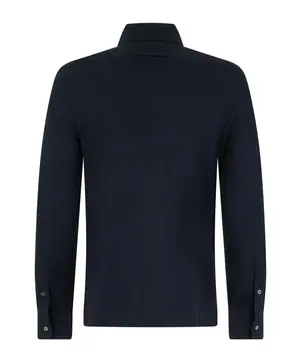 Zegna Long-sleeve Polo Shirt - Black