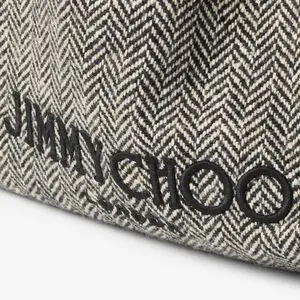 JIMMY CHOO Blended-fabric Herringbone Drawstring Shoulder Bag