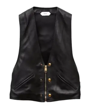 Versace Nappa Vest - Black