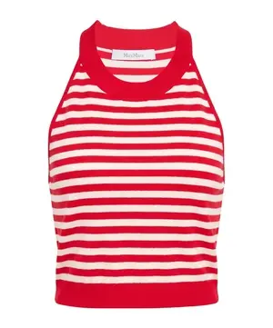 Max Mara Striped Sleeveless Knit Top