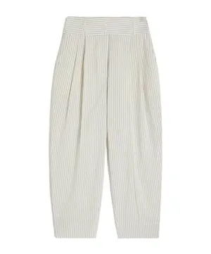 TOTEME Striped Casual Trousers - White