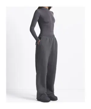 SKIMS Fleece Straight-leg Casual Pants