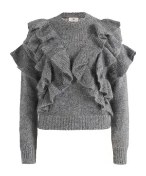 Elisabetta Franchi Ruffled Knit Sweater
