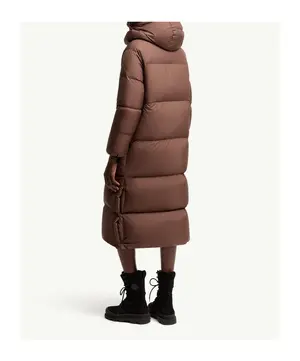 Moncler Ornement Hooded Long Down Jacket