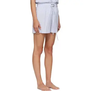 ENTIRE STUDIOS Striped Pajama Shorts - Blue