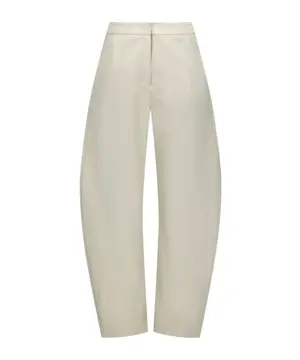 AMOMENTO Curved Long Pants - Beige