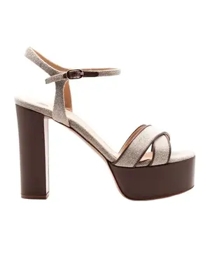 Roberto Festa Luanda Platform Heeled Sandals - Brown