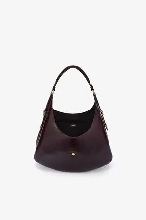 GANNI Large Kat Bag In Brown Shine