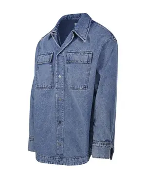 AMI Paris Faded-effect Denim Jacket