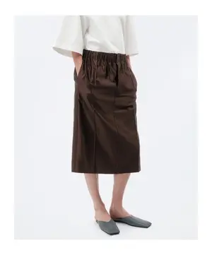 Carven Pull-on Skirt In Slip Satin