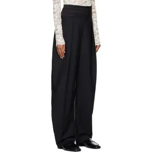 RÓHE Pleated Satin-waistband Trousers