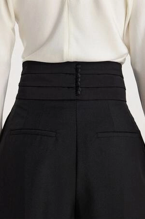 RÓHE Pleated Satin-waistband Trousers