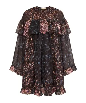 Ulla Johnson Elise Floral-jacquard Ruffled Blouse