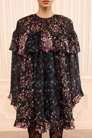 Ulla Johnson Elise Floral-jacquard Ruffled Blouse