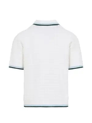 Casablanca Textured-knit Polo Shirt