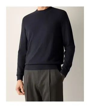 Zegna Oasi Cashmere Crewneck Sweater - Navy Blue